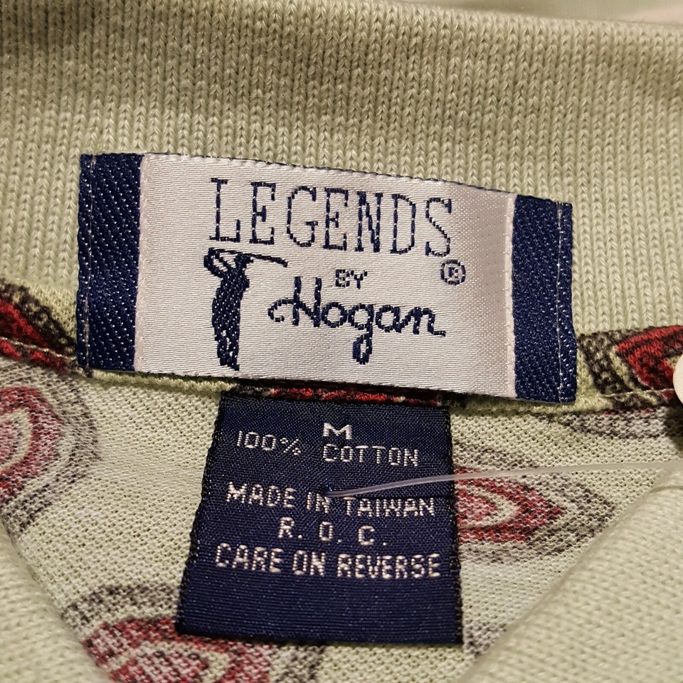 Hogan Golf Mint Green Men's Medium Short Sleeve Sports Polo Collar ...