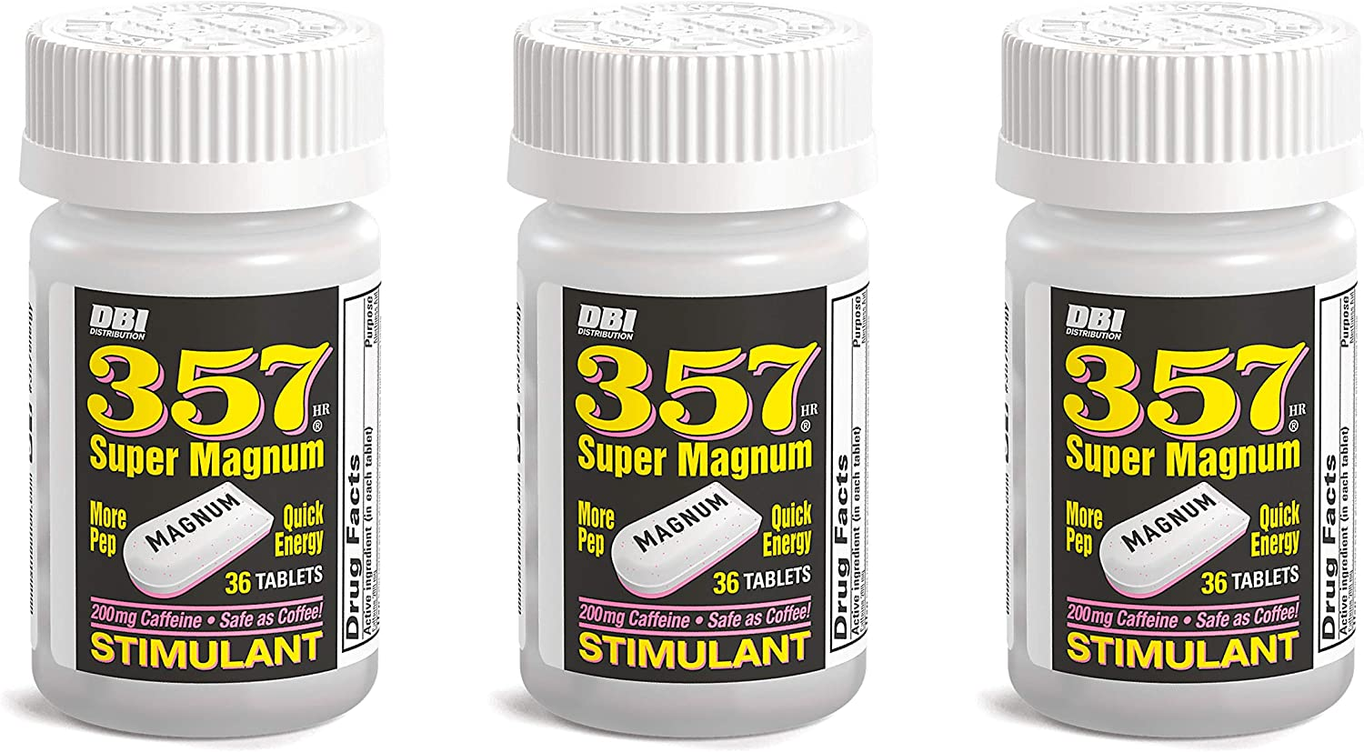 Super Magnum Stimulant with 200 Milligrams of Caffeine, Pack of 3 | eBay