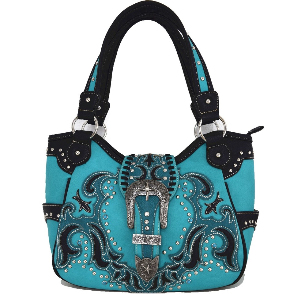 Western Buckle Country Handbags Concealed Purses Women Shoulder Bags ...
