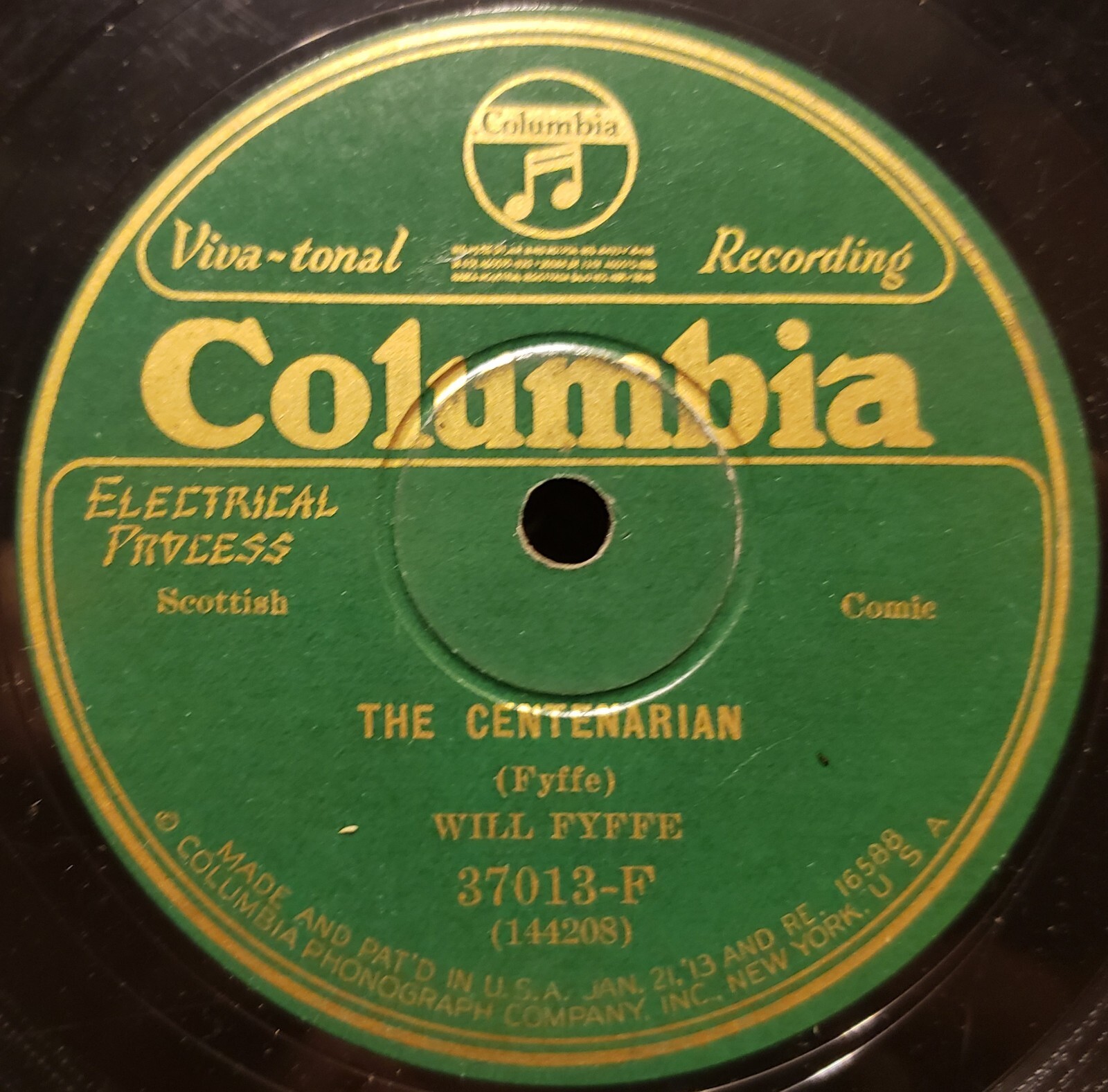 Sottish Comedian Will Fyffe The Gamekeeper- The Centenarian Columbia ...