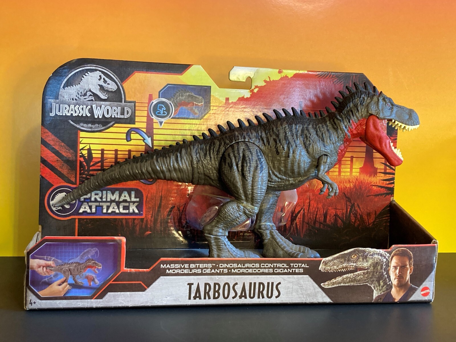Mattel Jurassic World Primal Attack Massive Biters Tarbosaurus Action ...