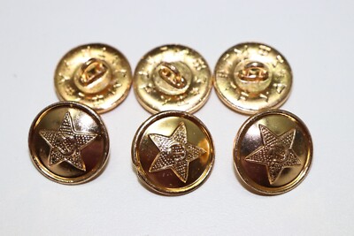 Russian Soviet Union USSR Gold colored buttons 7/8" 22mm 36L lot of 6 ...