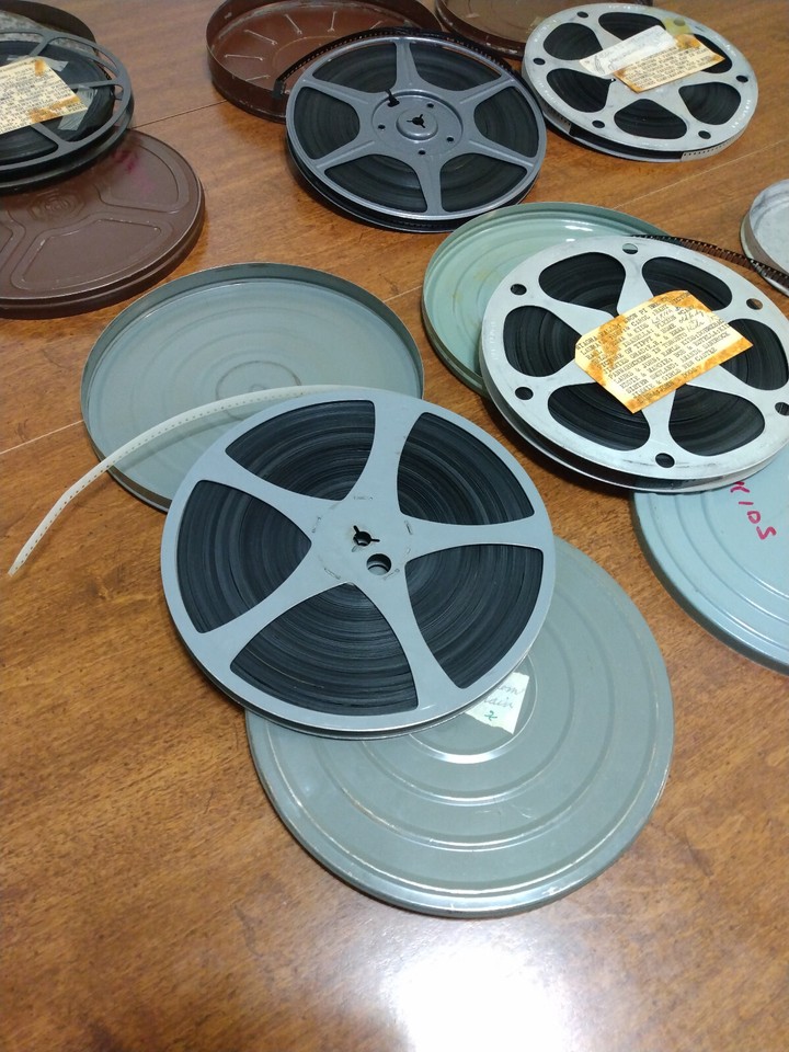 8mm VTG Home Movie Films 7" Inch Reels Lot 5 & One 5" inch w/Metal ...