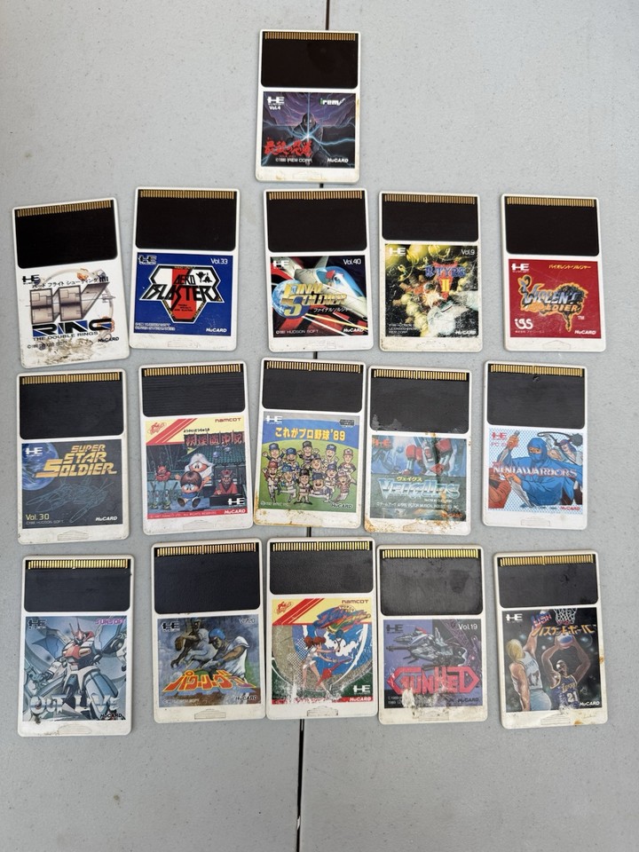 Lot of 16 PC Engine Hu Card Only - Tested - Ref 6002 Grafx | eBay