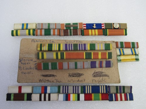 Reserve Officers Training Corps ROTC Uniform Ribbon Bar Decorations Lot ...
