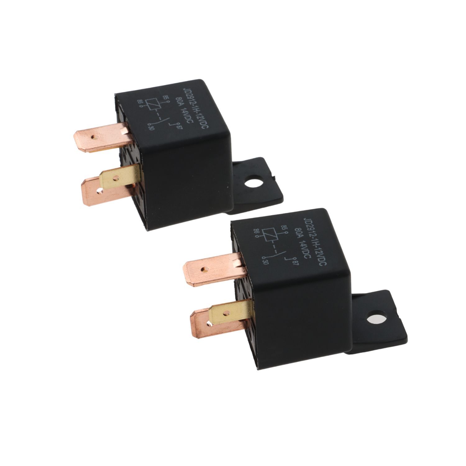 2 Pcs 4-Pin DC 12V 80A Automotive Car Relay SPST Switch for Motor ...