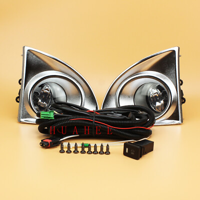 For 2013 3014 2015 Toyota Axio Bumper Replacement Fog Lights Chrome ...