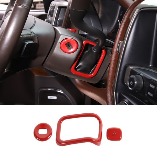 Shift/Emergency light/Start keyhole Cover Trim For Chevy Silverado 2014 ...