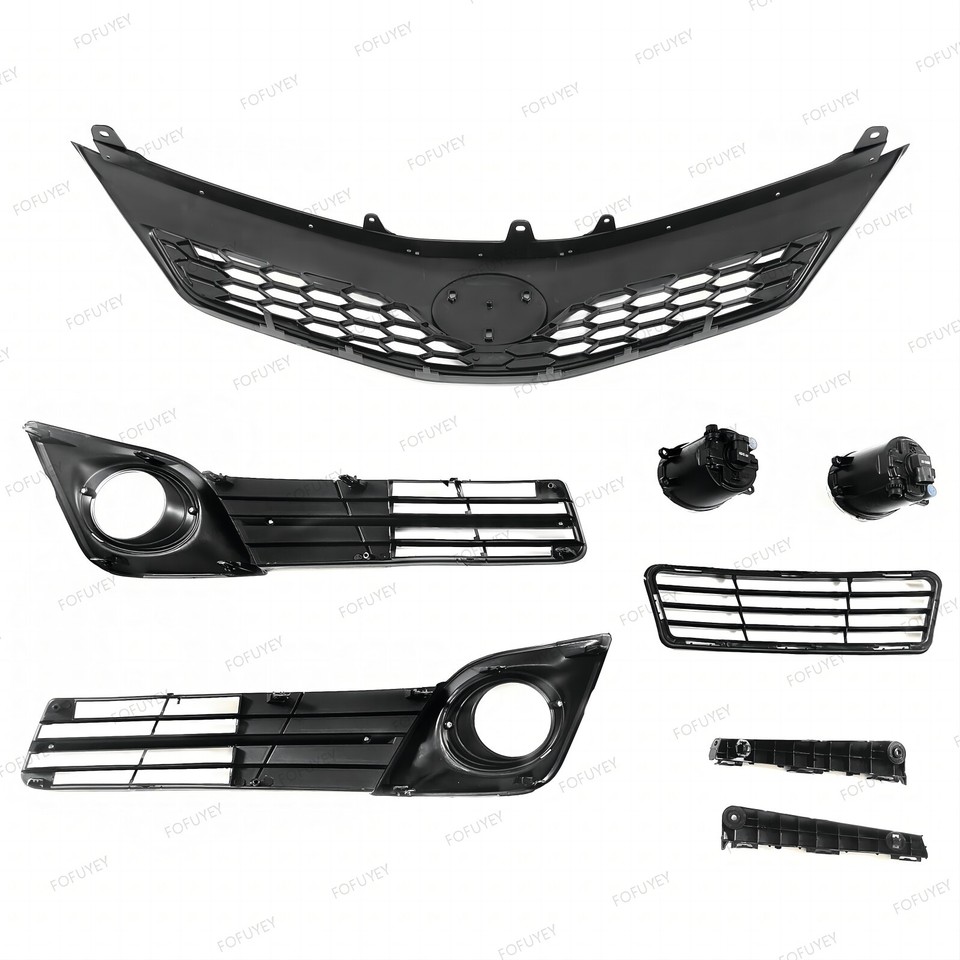 For 2012-2014 Toyota Camry XSE SE Front Upper Lower Grille/Fog Light ...