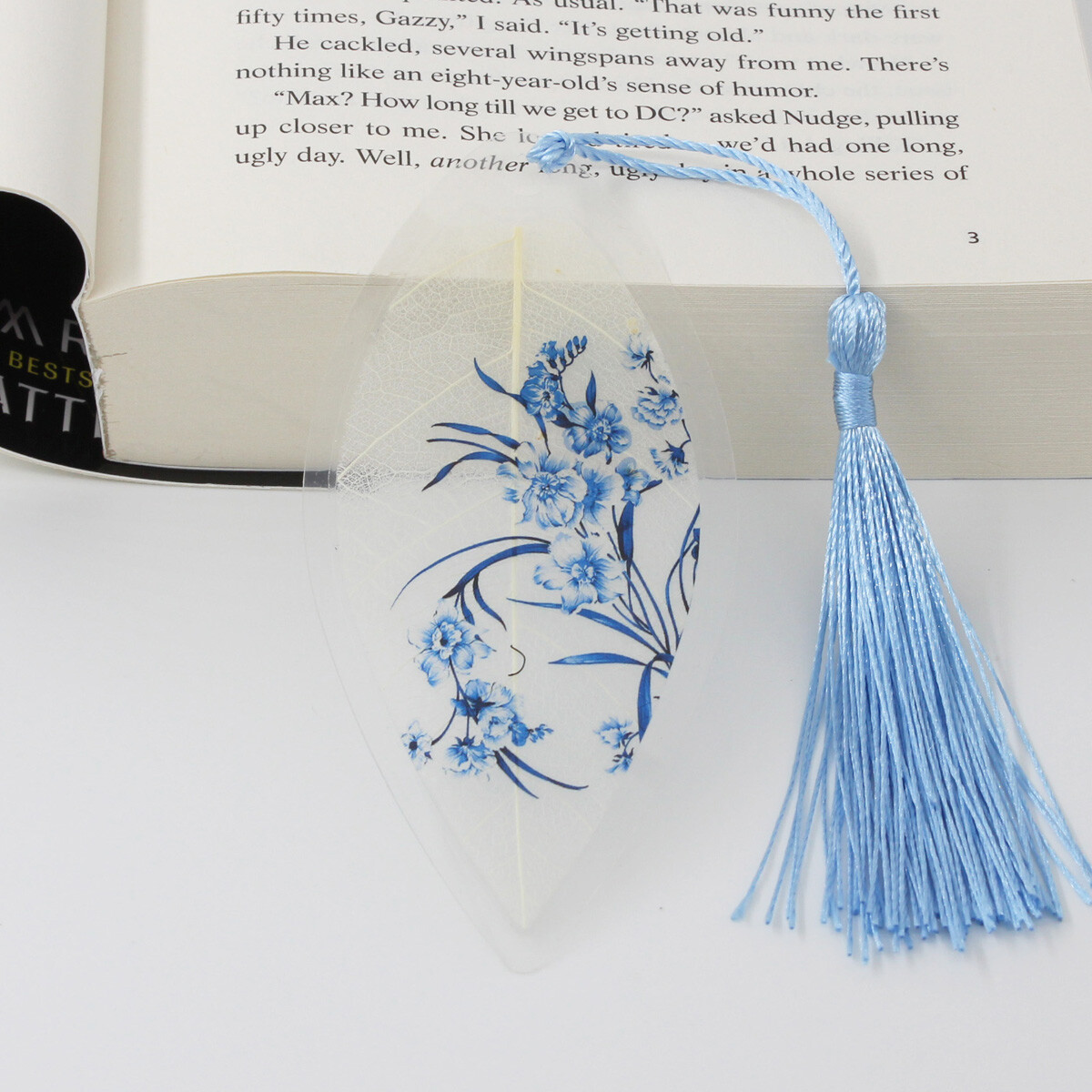 6Pcs Handmade Leaf Vein Bookmarks with Tassels Chinese Paintings Best ...