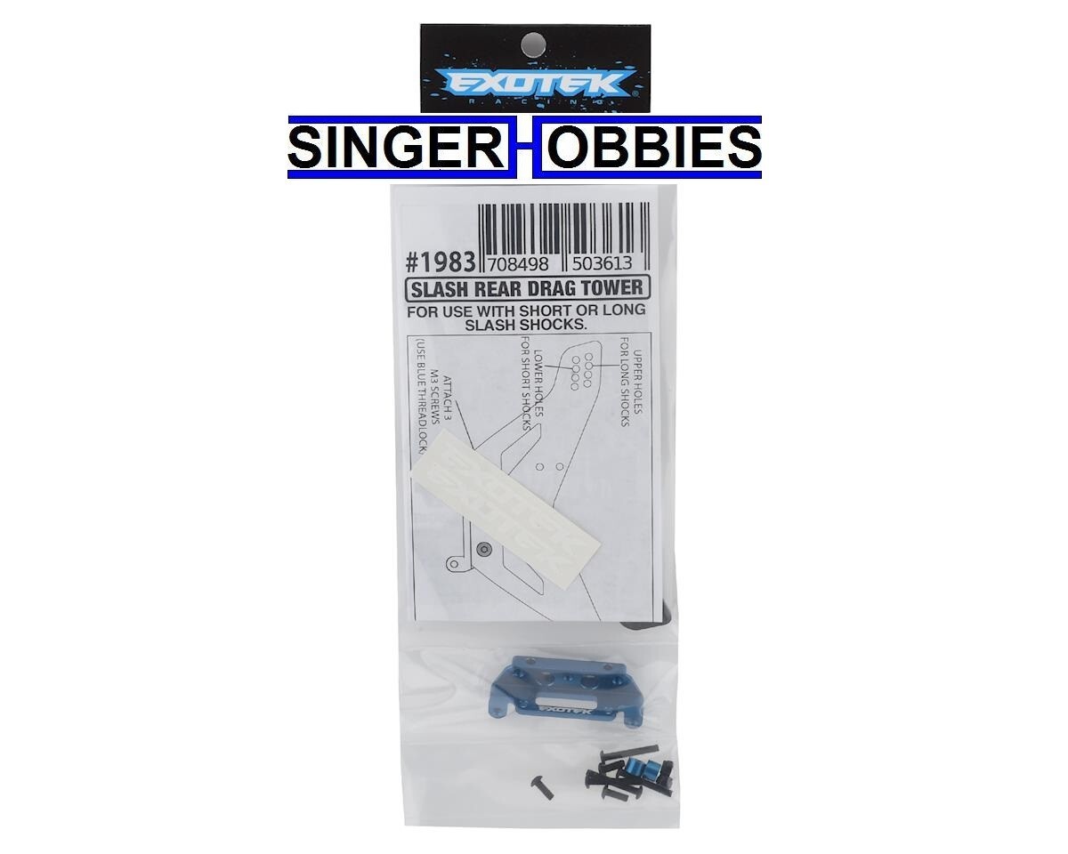 EXOTEK EXO1983 Traxxas Slash Carbon Rear Drag Tower (Lower Ride Height) HH | eBay