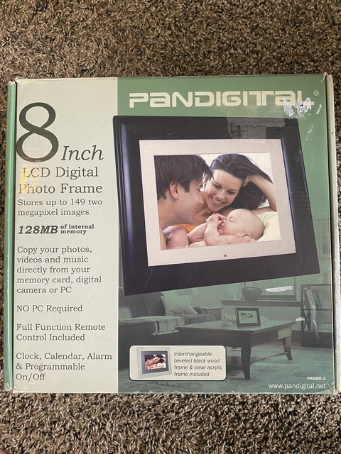Pandigital 8" LCD Digital Photo Frame with remote & instructions for ...