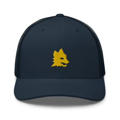 Lupa AS Roma Calcio Minimalist Retro Embroidered Trucker Cap | Soccer ...