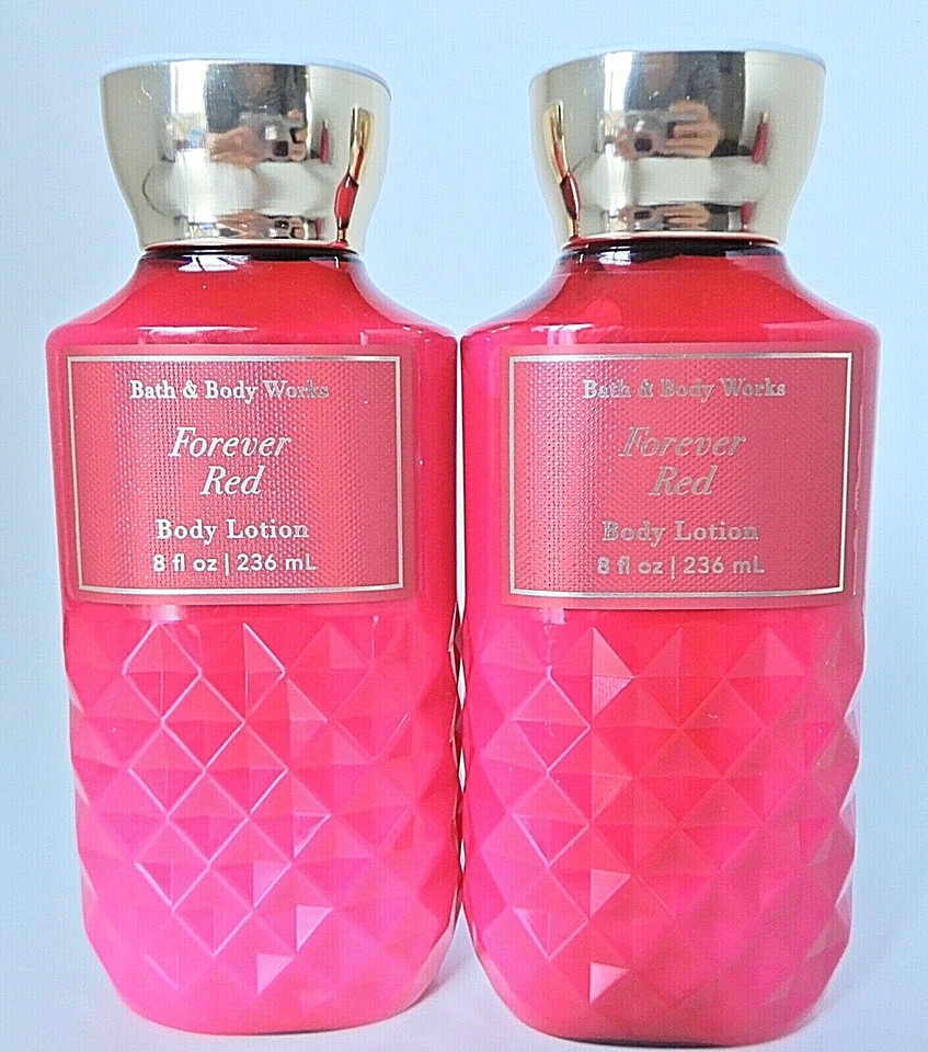 3 BATH & BODY WORKS FOREVER RED MOISTURE BODY LOTION CRUELTY FREE LARGE ...