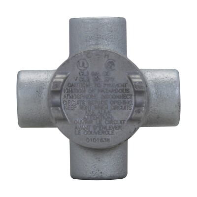 Eaton Crouse Hinds GUAX69 - X shape 2" Conduit Outlet Box with Cover ...