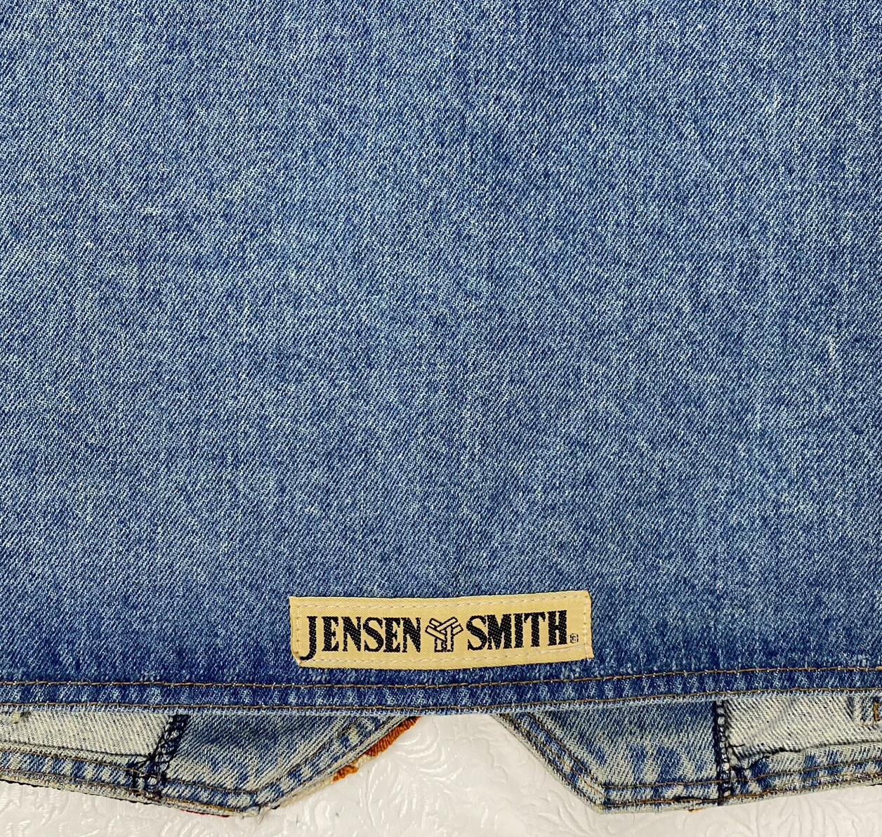 Vintage Jensen & Smith Cowboy Code Sz XL Denim Tapestry Vest Southwestern Kilim | eBay