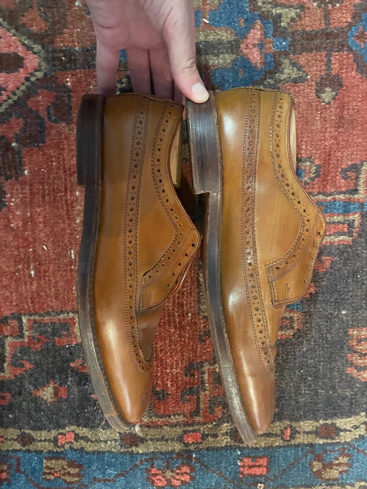 Ralph Lauren Sanderson Wing Tip Shoes 10.5 Allen Edmonds USA Made | eBay