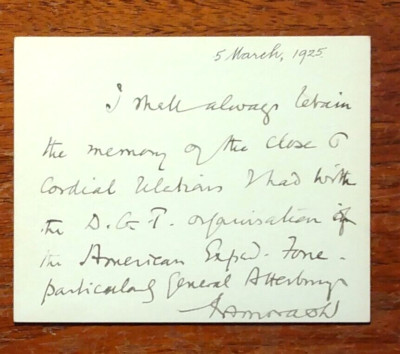 Major-General Sir Philip Arthur Manley Nash (1875-1936) Signed ...