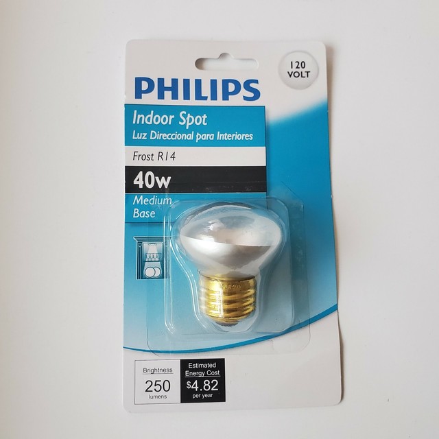 Philips 40-watt R14 Halogen Spot Light Bulb Frost Ri4 for sale online ...
