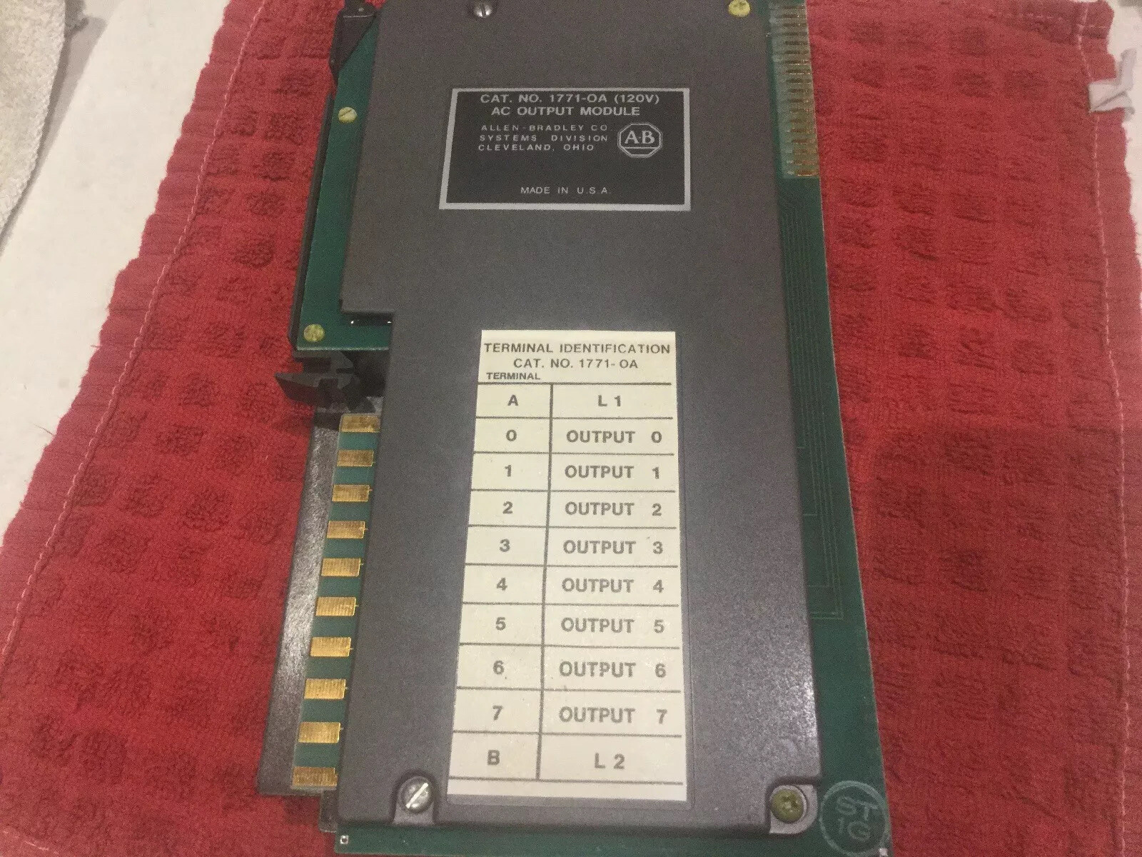 Allen Bradley 1771-OA AC Output Module 120 V 1771OA PLC AB 17710A | eBay