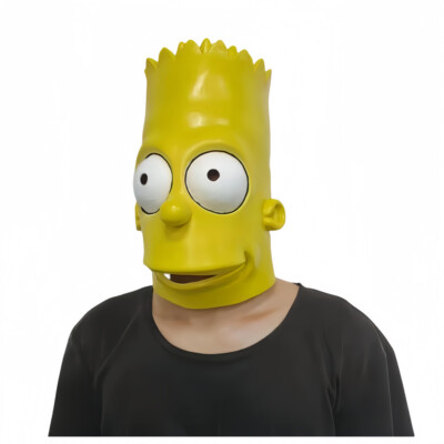 Halloween Masquerade Latex Fancy Bart Simpsons Mask Prank Party Cosplay ...