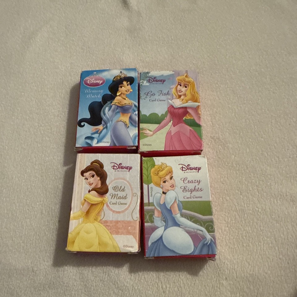 Disney Princess Mini Card Games Go Fish, Old Maid, Crazy Eights,memory ...