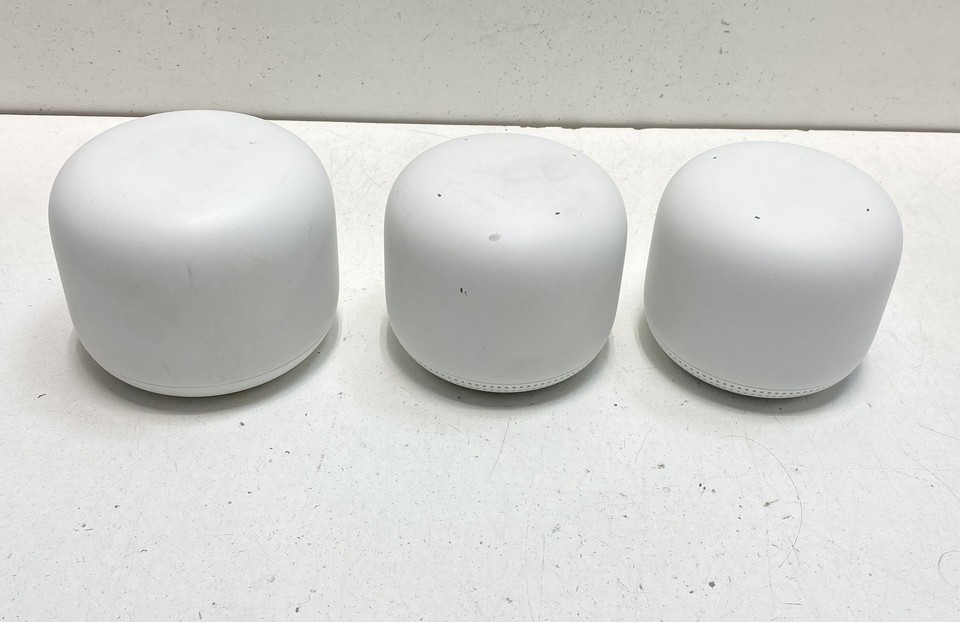 Google White Mesh Good Three Power Adapters Wireless Router Home ...
