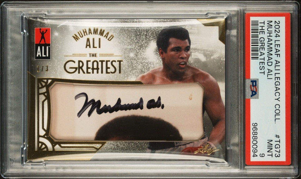 MUHAMMAD ALI AUTO PSA 9 2024 Leaf Ali Legacy Collection /3 Signed Cut ...