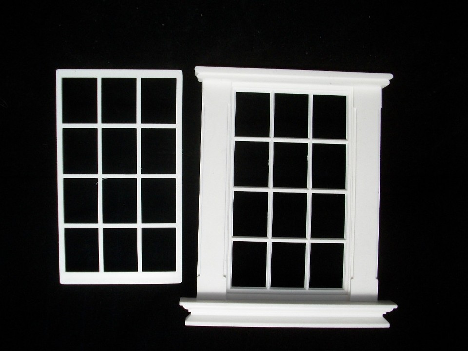 Window: Georgian 12 Pane w/o pediment Window Jacksons Miniatures 1/12 ...