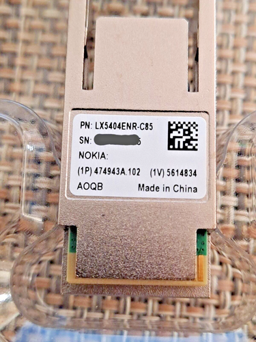 GENUINE NOKIA LX5404ENR-C85 OPTICAL QSFP AOQA SFP ADAPTER 474943A.102 ...