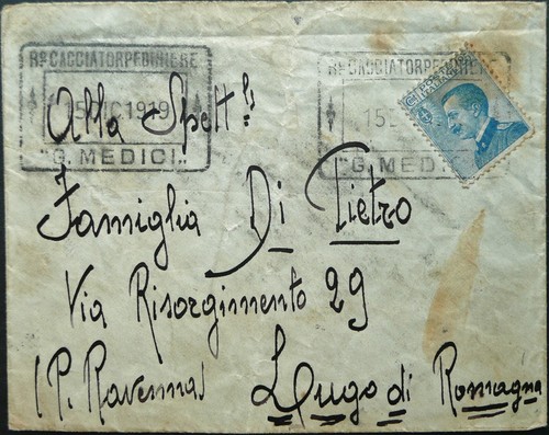 ITALIAN NAVAL FORCES IN THE LEVANT 15 DEC 1919 COVER SENT TO ROMAGNA | eBay