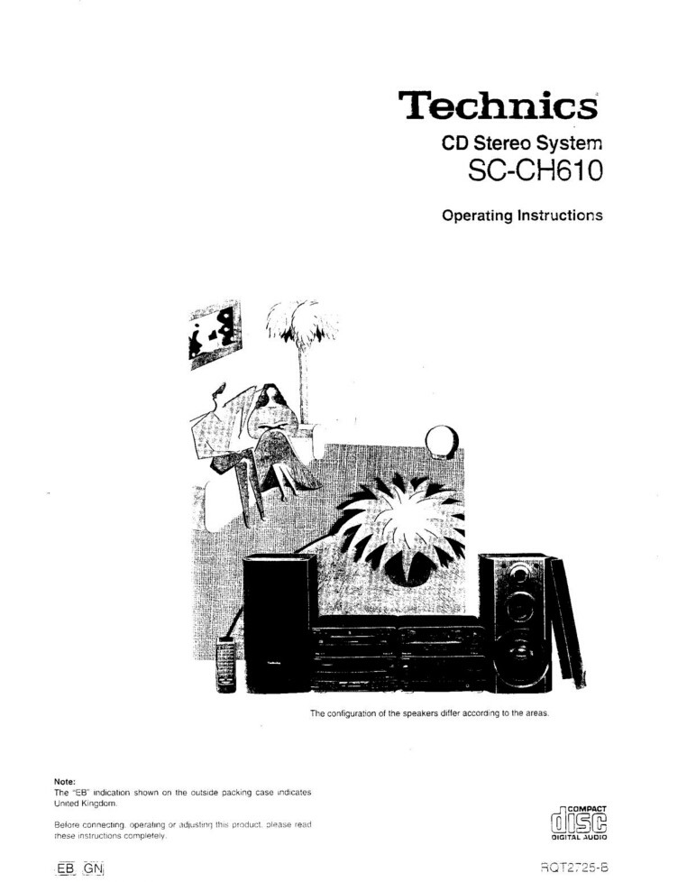 Technics SC-CH610 SE-CH610 ST-CH510 SL-CH610 RS-CH610 RS-CH510 Manual ...