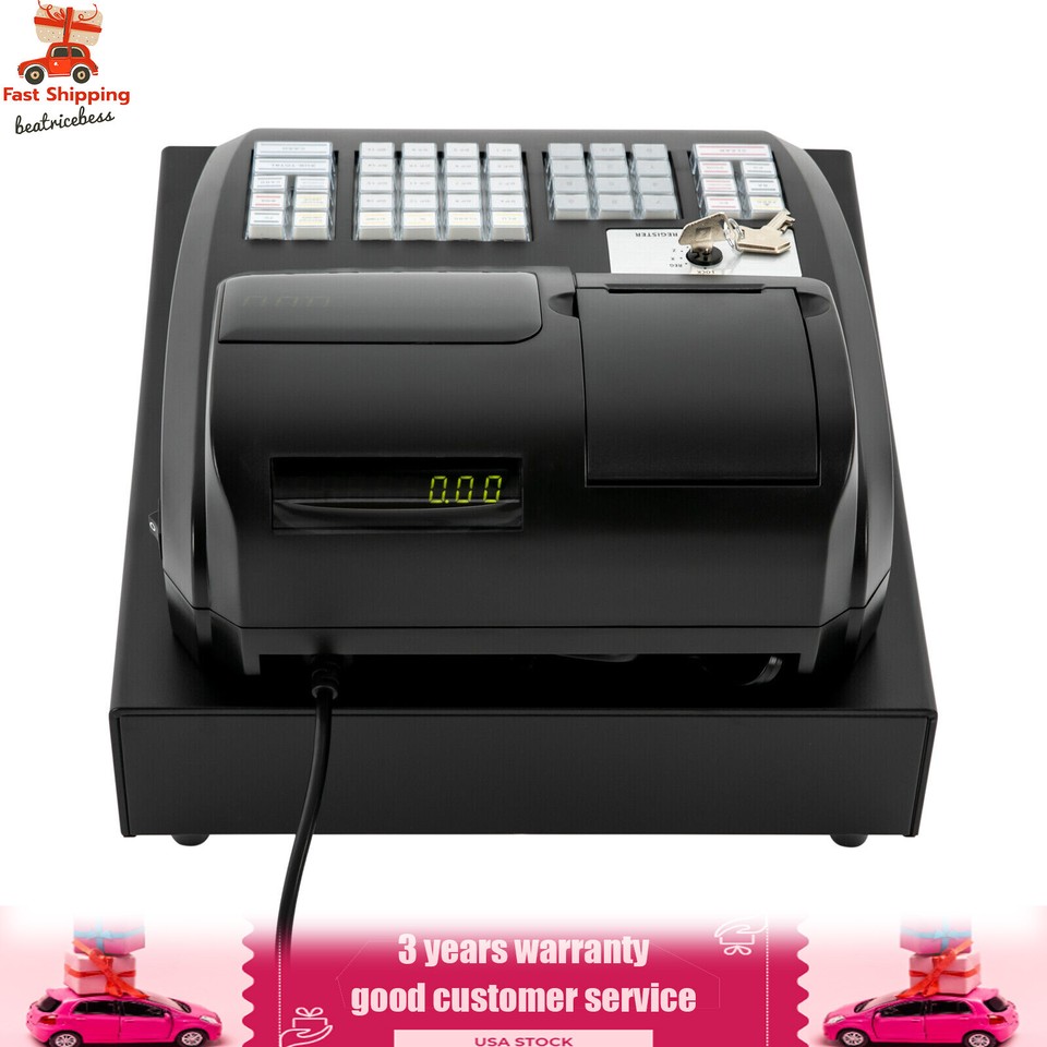 Tabletop Cash Register Commercial Cash Register 47 Keys Cash Management ...