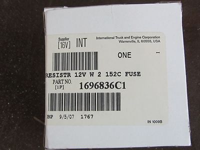 NEW GENUINE OEM INTERNATIONAL 1696836C1 Resistor | eBay