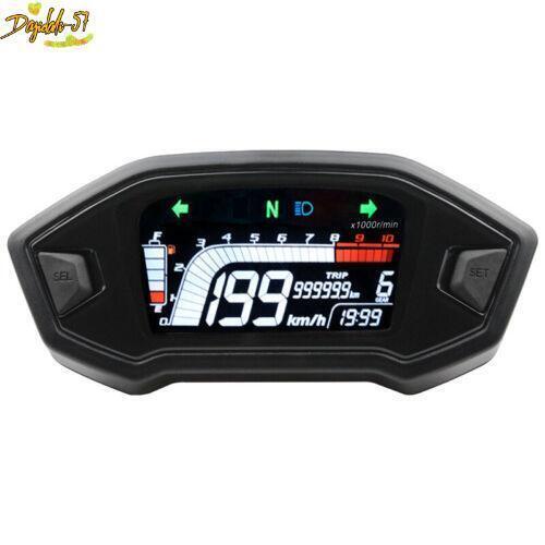 New Motorcycle LED Speedometer LCD Digital Odometer Guage For 2,4 ...