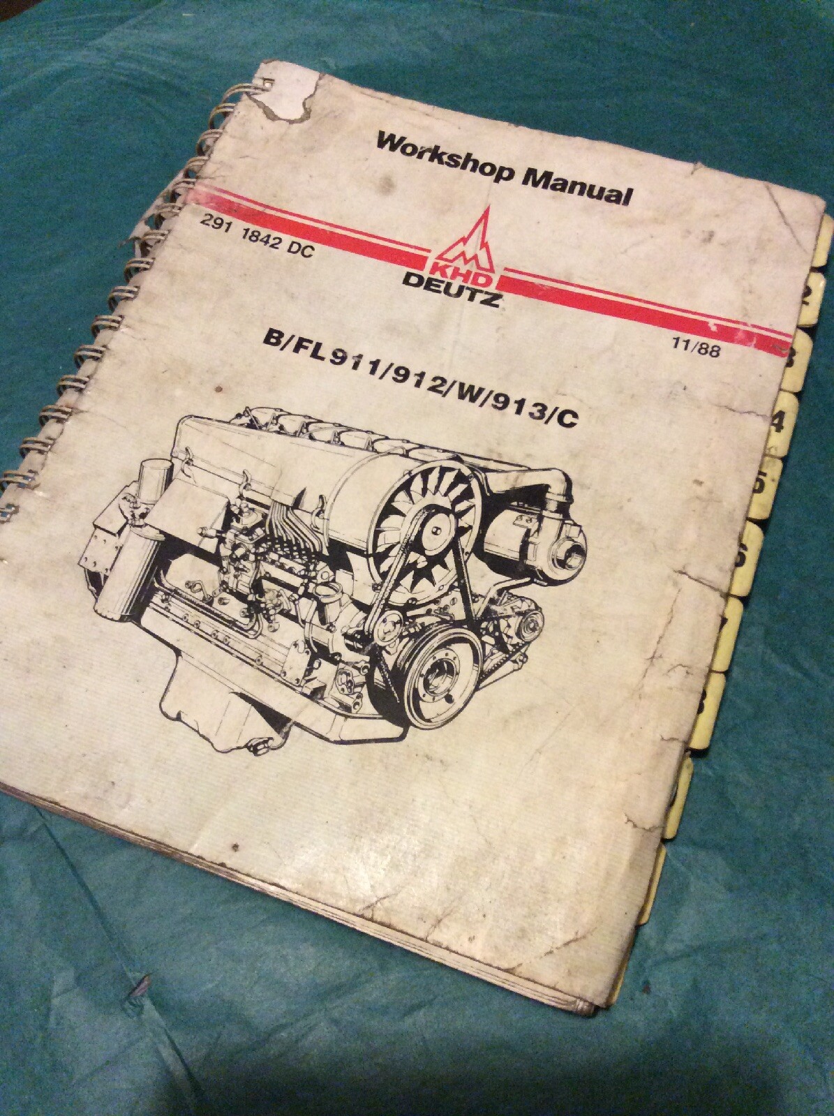 Deutz B/FL911/912/W/913/C Diesel Engine Workshop Manual Service Book ...
