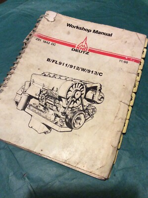 Deutz B/FL911/912/W/913/C Diesel Engine Workshop Manual Service Book ...
