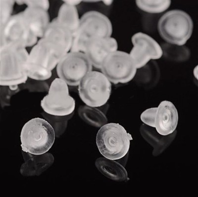 100/200 or 500pcs Clear Soft Plastic Butterfly Earring Back Stoppers ...