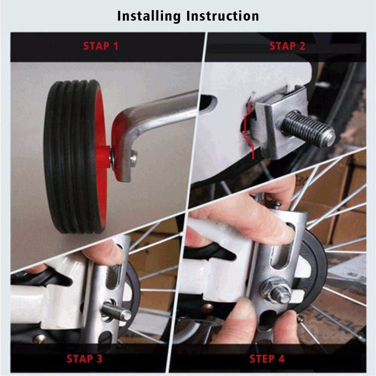 Kids Bicycle Stabilisers 12-20" Universal Training Children Bike Wheels ...