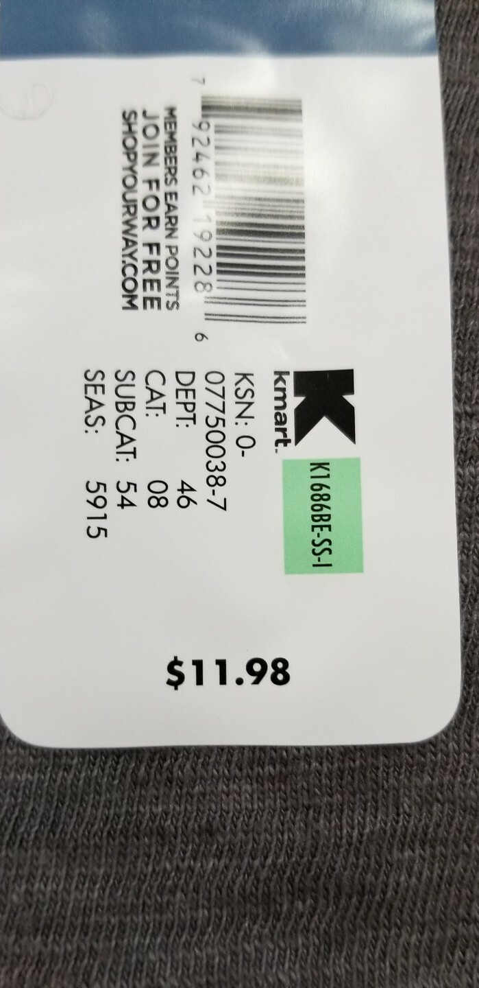 Basic Editions Gray W/Black Men's Long Sleeve Shirt New with Tags NWT V ...