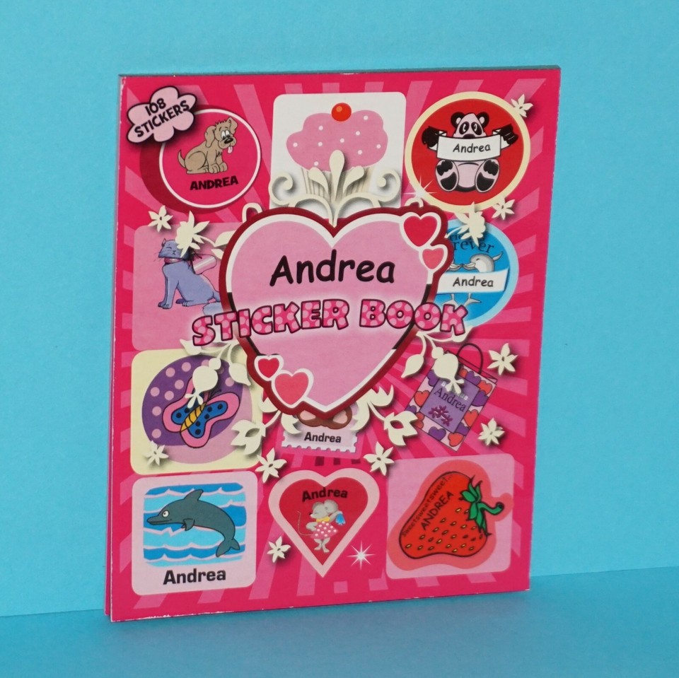 Stick N Mix Sticker Book Personalized Choose Name Boy Girls Fun & Funky ...