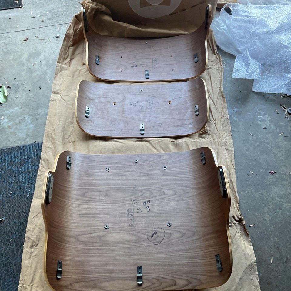 Herman Miller Eames Lounge Chair Seat, And Ottoman Back Frames Walnut ...