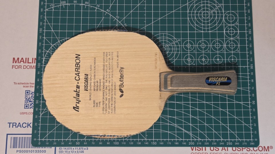 Butterfly Viscaria Arykate-Carbon Table Tennis Paddle Off Blade Racket ...