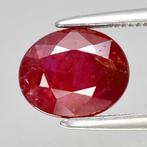 💎 1.44ct 7.5x6.2mm Oval Natural Red Ruby - Unheated, Myanmar Gemstone ...