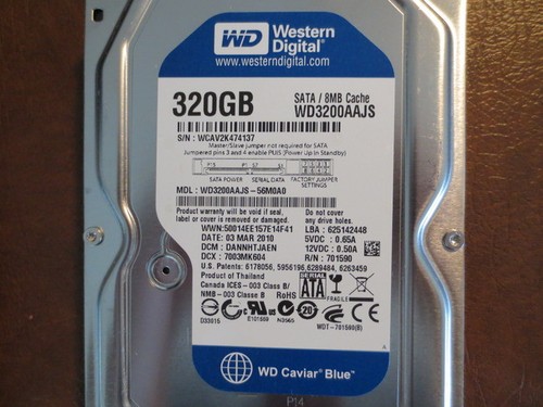 Western Digital WD3200AAJS-56M0A0 DCM:DANNHTJAEN 320gb 3.5" Sata HDD | eBay