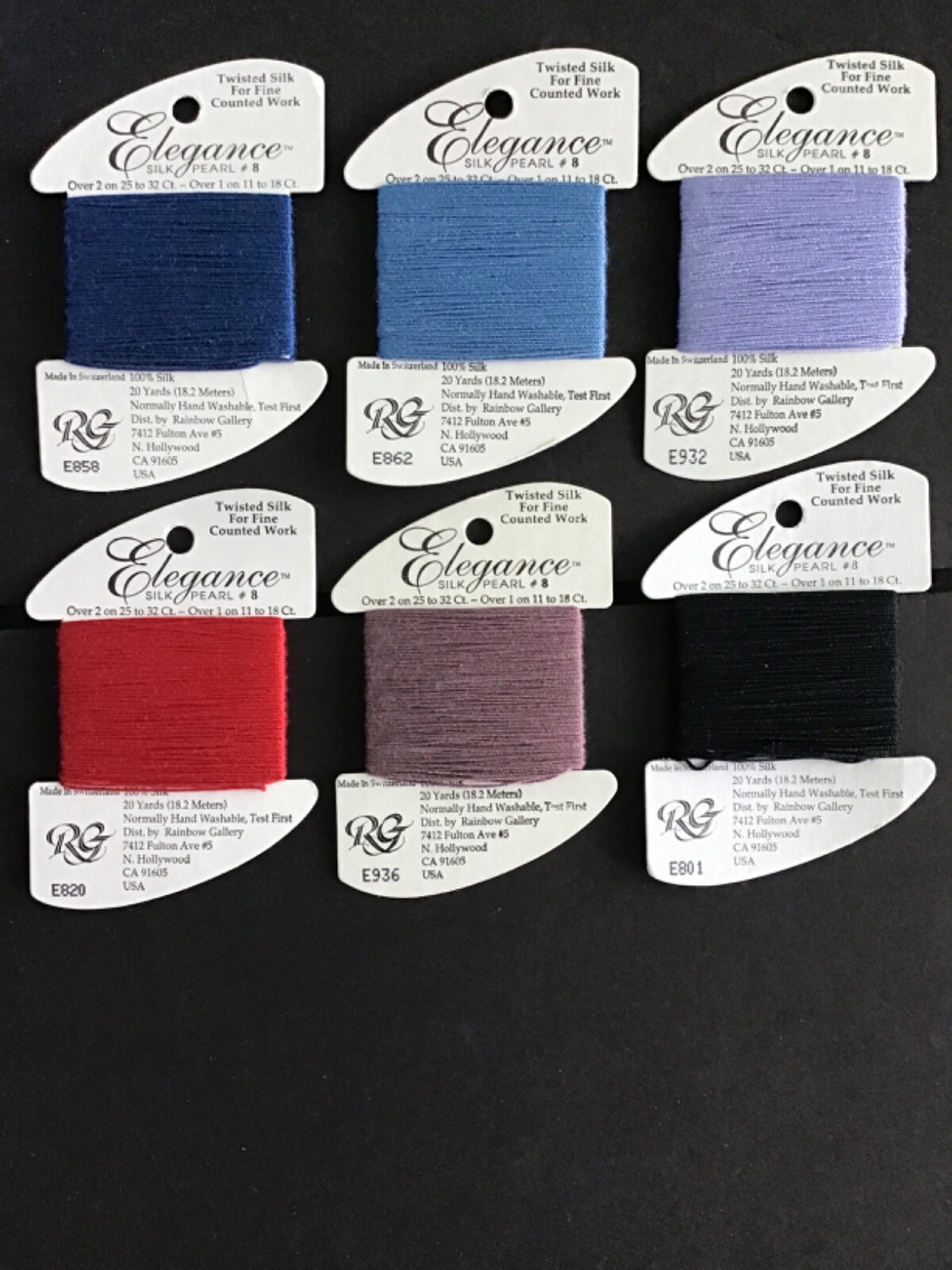 Lot of 6 Elegance Thread Needlepoint Cross stitch silk | eBay