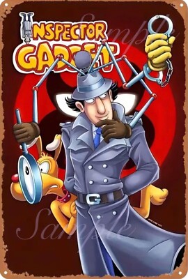 INSPECTOR GADET Rustic Look Vintage Tin Metal Sign Man Cave Shed Garage ...
