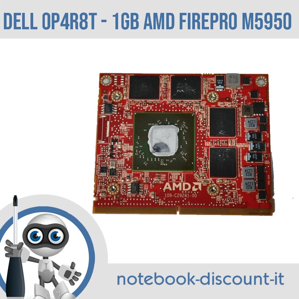 Scheda Video DELL 0P4R8T Notebook Precision M4600 AMD firePro M5950 1Gb ...