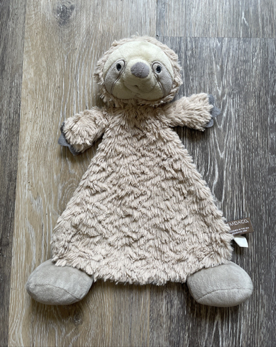 Demdaco Sebastian Sloth Tan Rattle Lovey Baby Security Blanket Plush ...