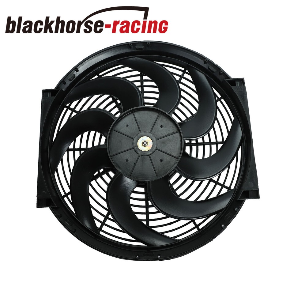 14" INCH ELECTRIC RADIATOR ENGINE FAN ADJUSTABLE FIN PROBE THERMOSTAT ...